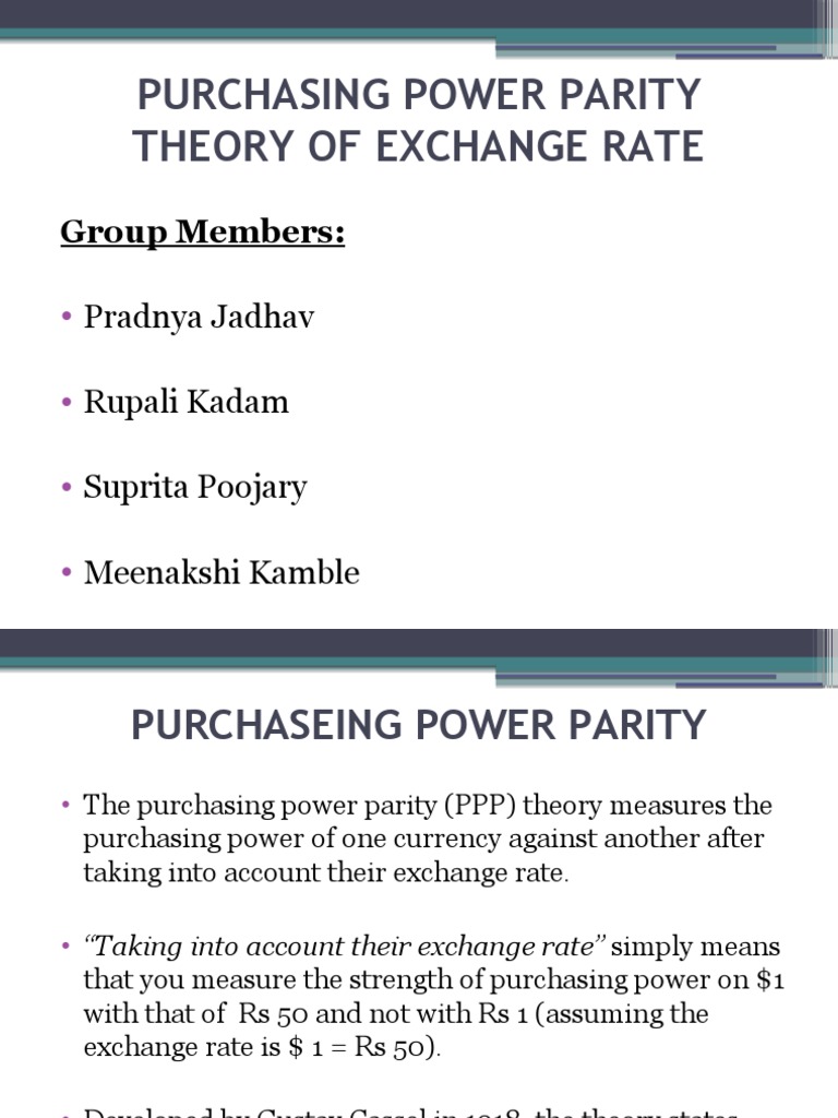 Purchasing Power Parity | PDF | Purchasing Power Parity | International ...