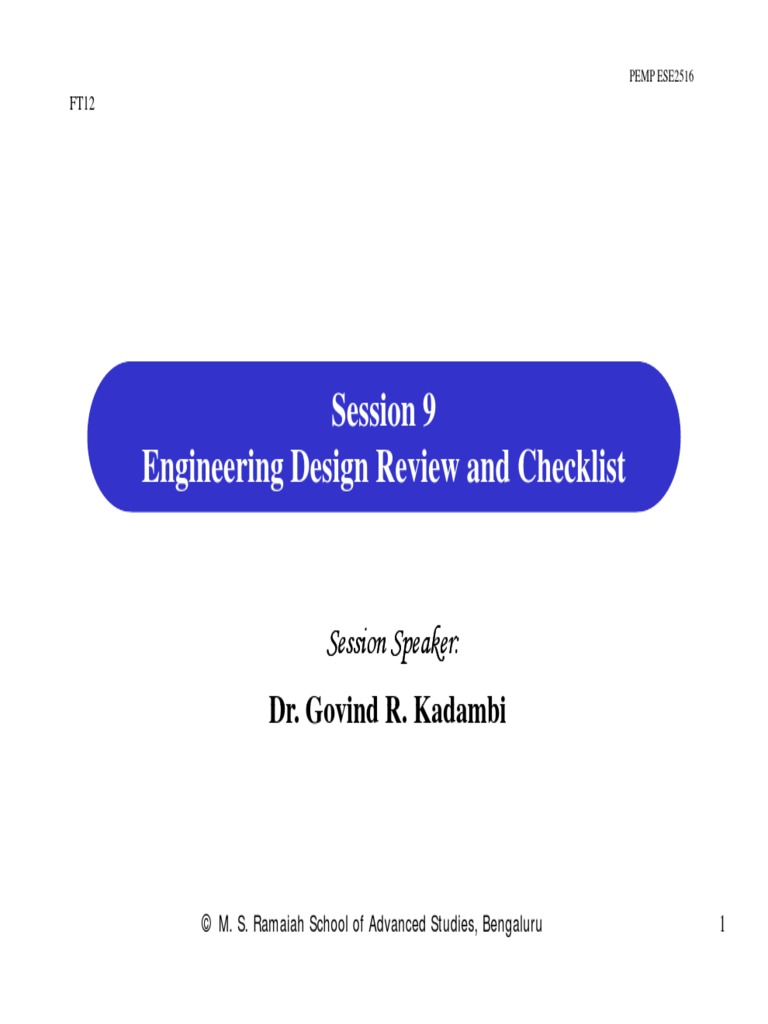 Engineering Design Review and Checklist | PDF | Information Security ...