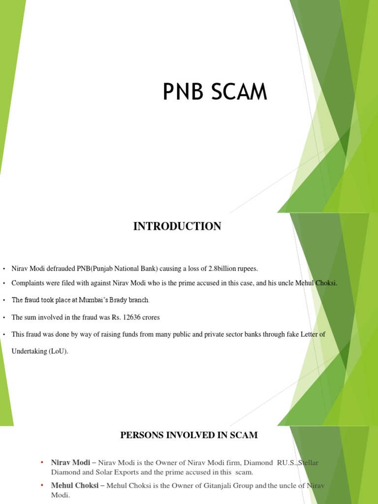 PNB Scam-PPT FINAL | PDF | Reserve Bank Of India | Banking