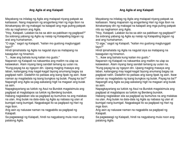 Ang Agila at Ang Kalapati | PDF