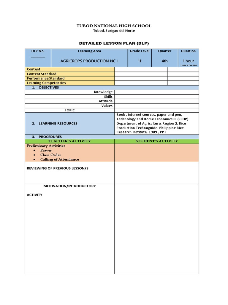 DLP 4th Quarter - 4as | PDF | Lesson Plan | Learning
