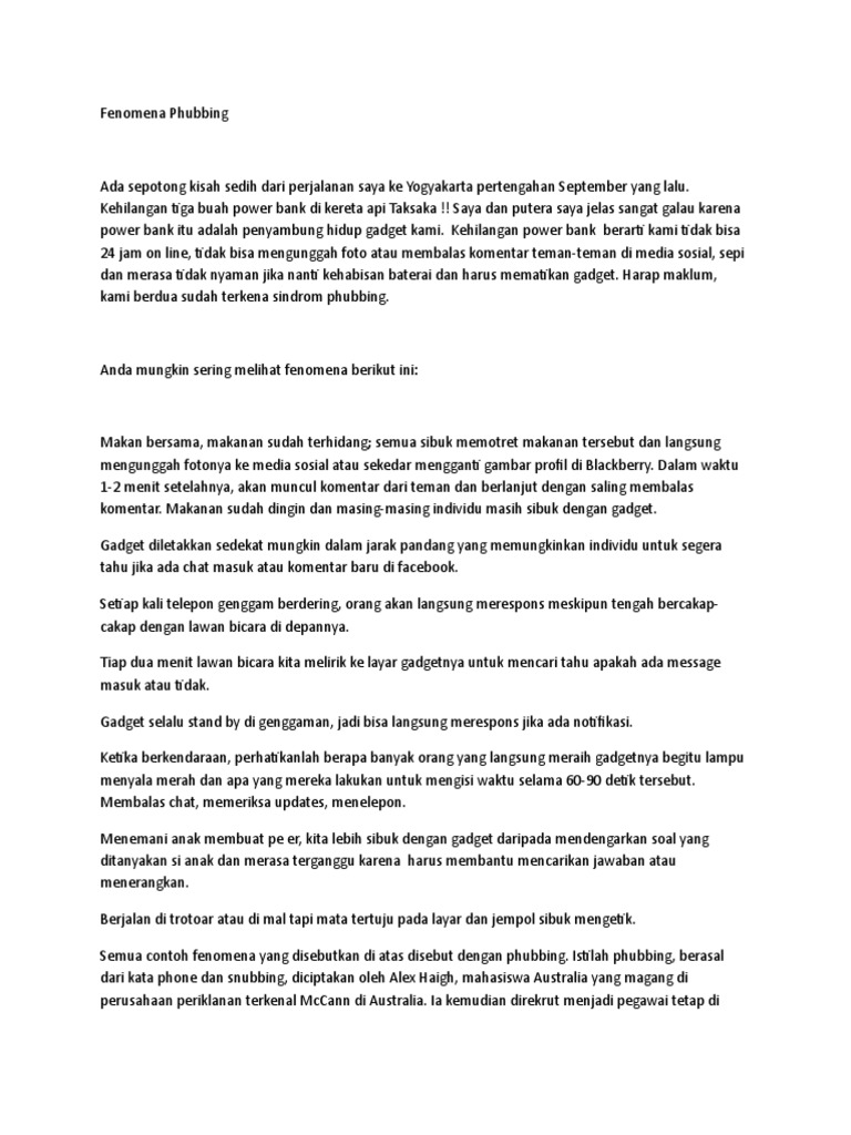 Fenomena Phubb | PDF