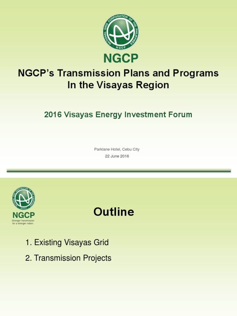 2016 Veif NGCP Transmission Plans Program Visayas Region 3 | PDF | High ...