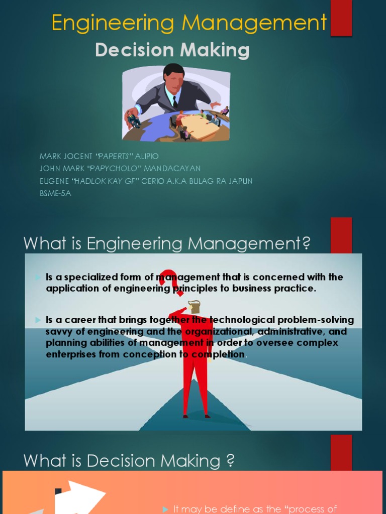 Engineering Management Decision Making Pdf Conceptual Model