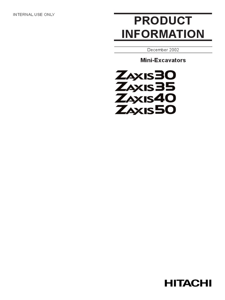 ZX30, ZX35, ZX40, ZX50 EN Product Information EN | PDF | Engines | Pump