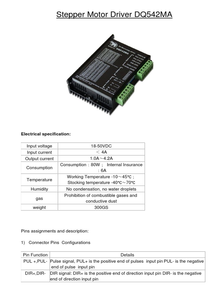 DQ542MA | PDF | Electric Motor | Power Supply