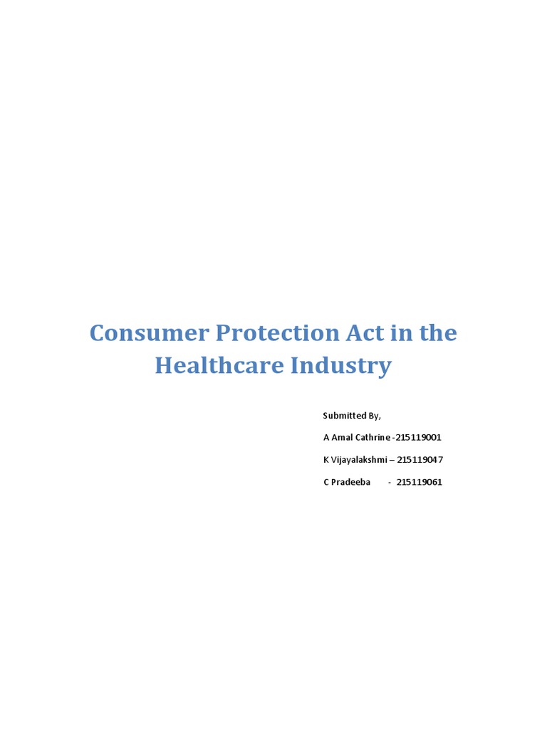 Consumer Protection Act in Healthcare | PDF | Physician | Health Care