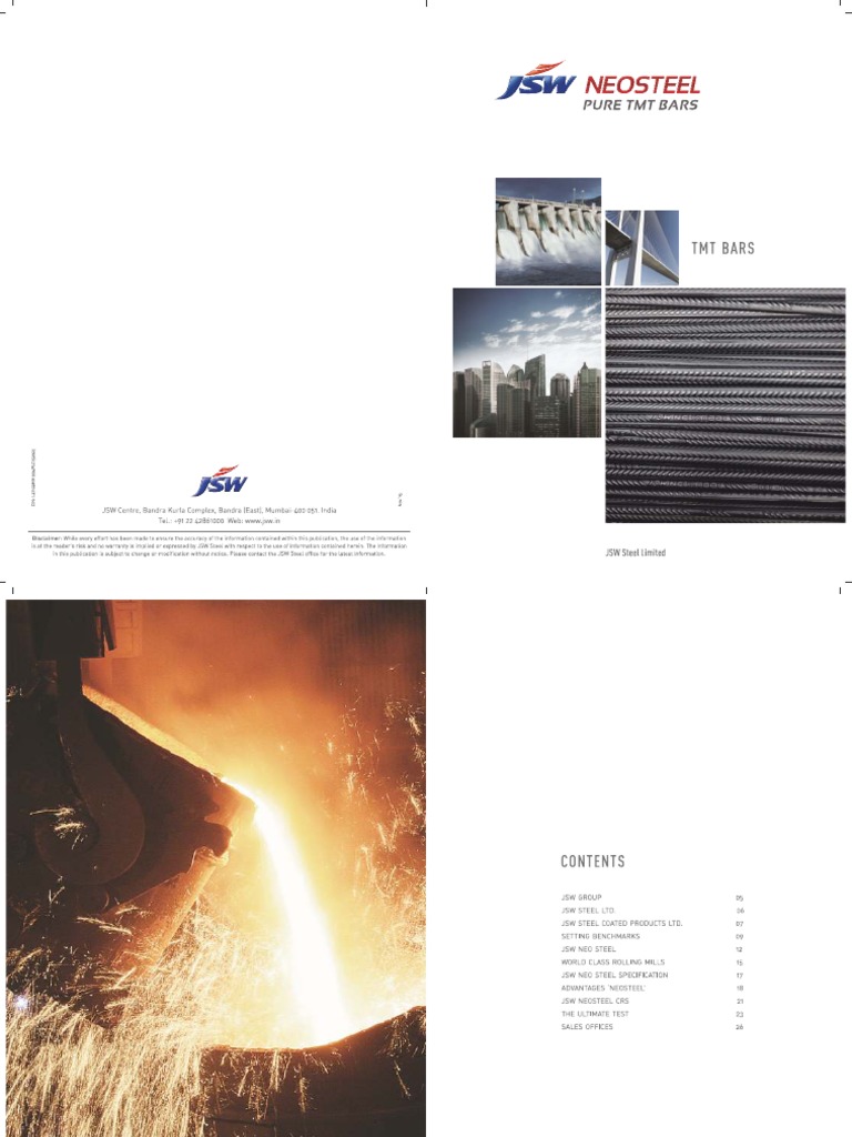 JSW Neosteel TMT Bars Brochure | PDF