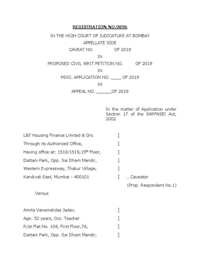 Caveat Format | Download Free PDF | Government Institutions ...