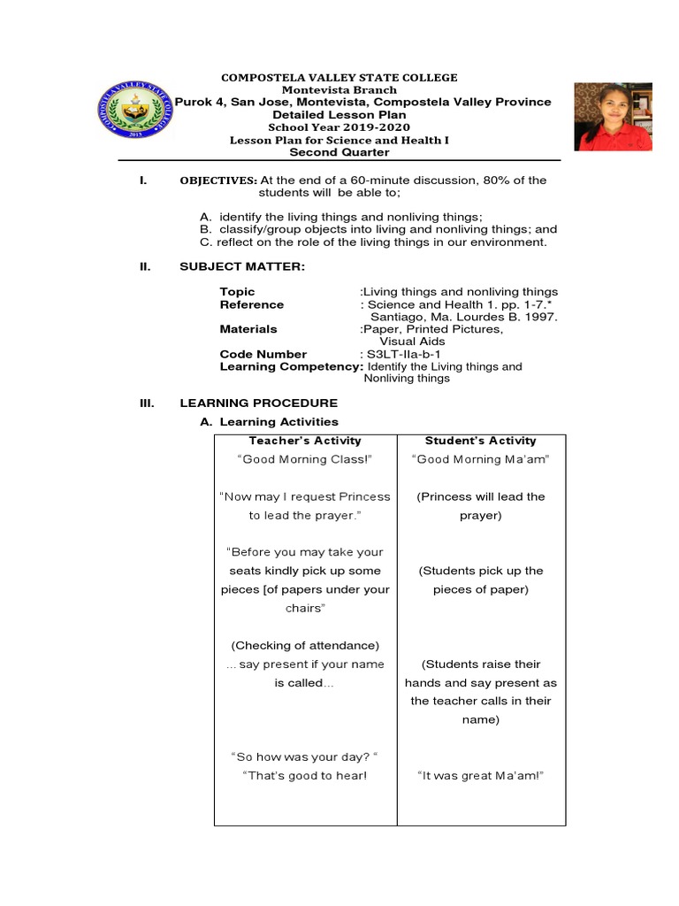Detailed Lesson Plan | PDF | Lesson Plan | Education Theory