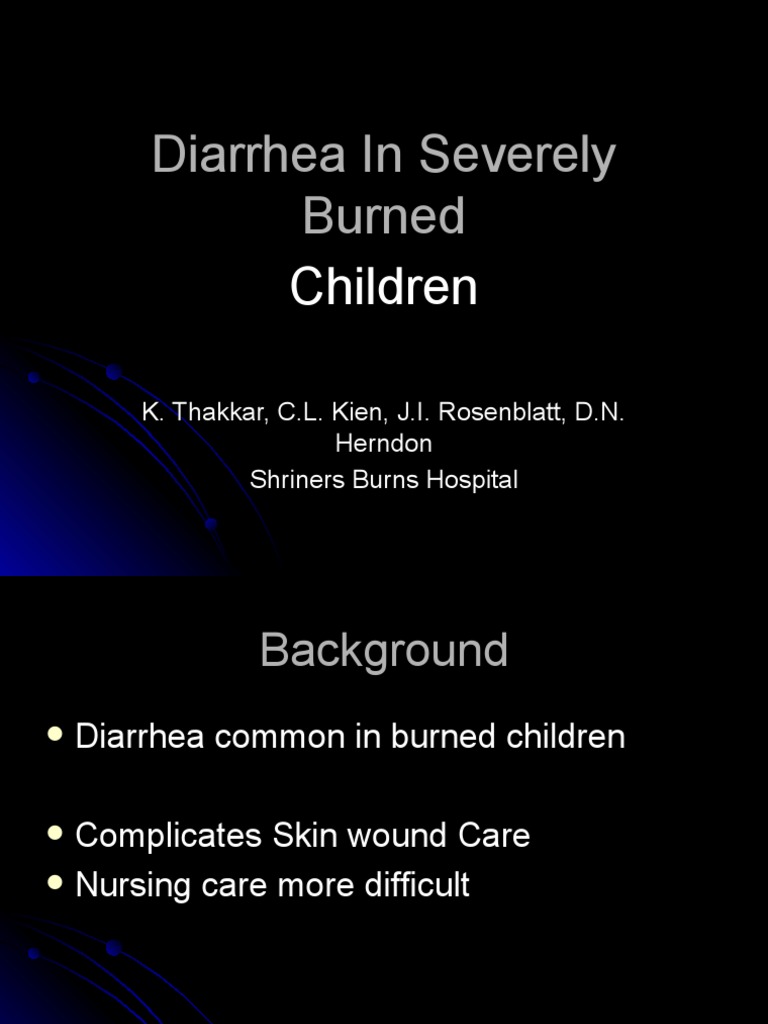 Diarrhea in Severely Burned | PDF | Diarrhea | Large Intestine