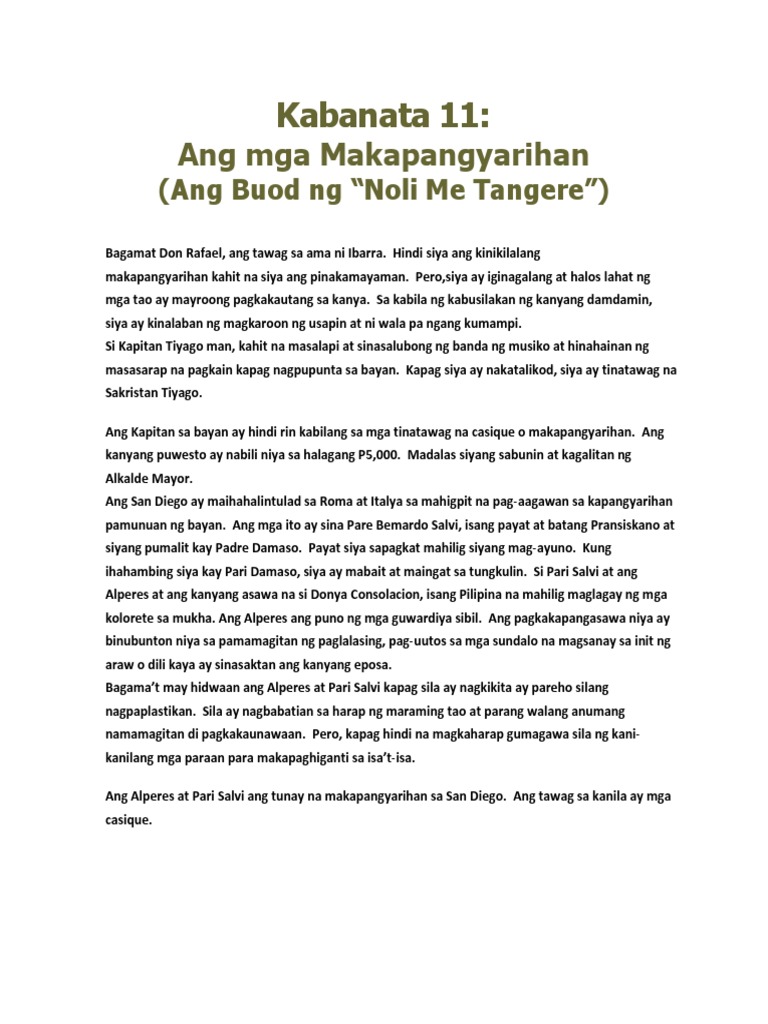 Kabanata 11 | PDF