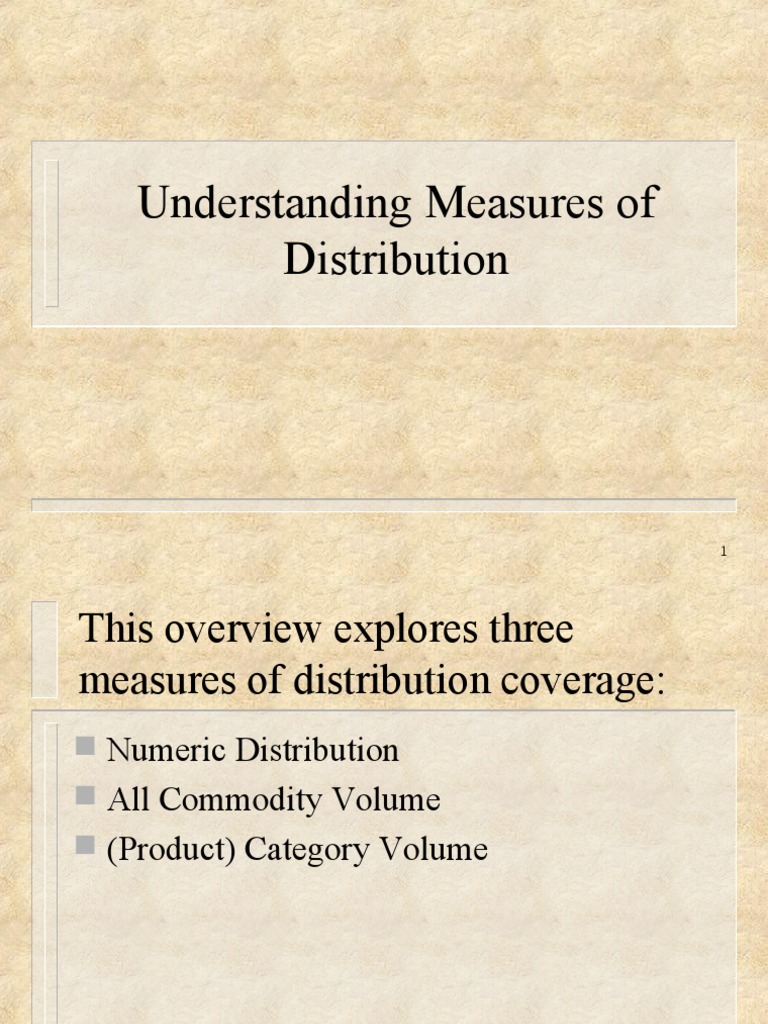 Understanding Measures of Distribution | PDF | Supply Chain Management ...