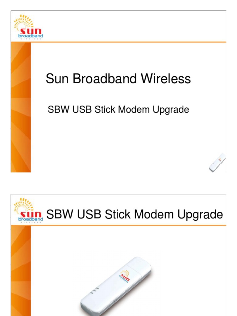 SBW Usb Stick Modem Upgrade Guide | PDF | Finance & Money Management ...