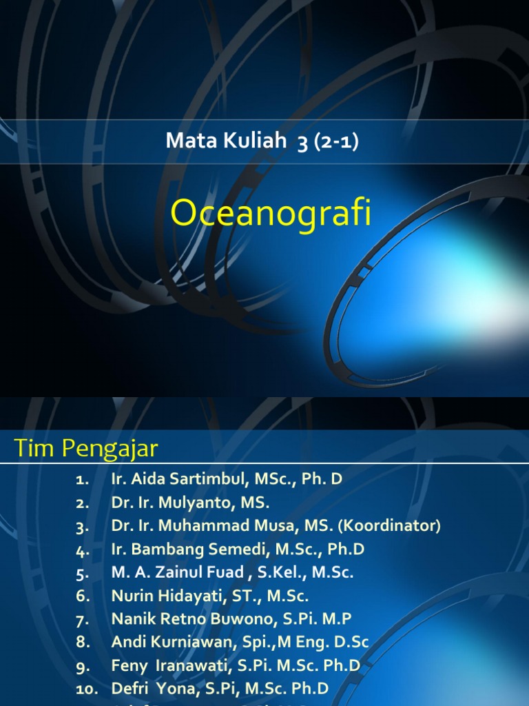 Oceanografi: Ilmu yang Mengkaji Lautan | PDF