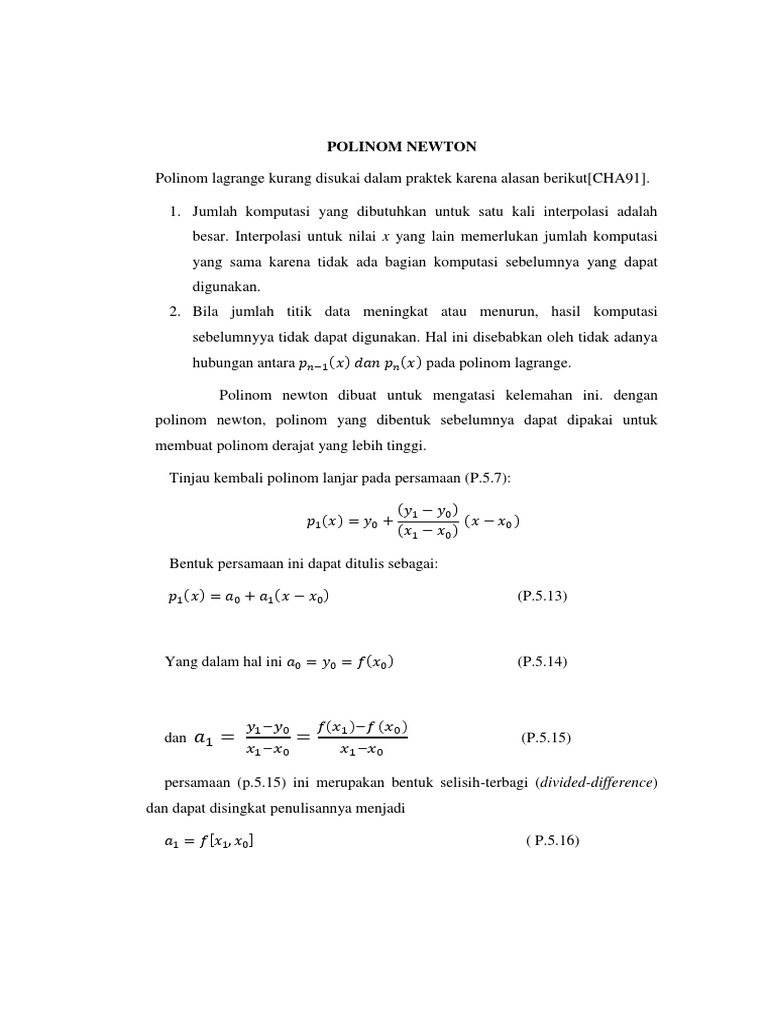 Polinom Newton | PDF