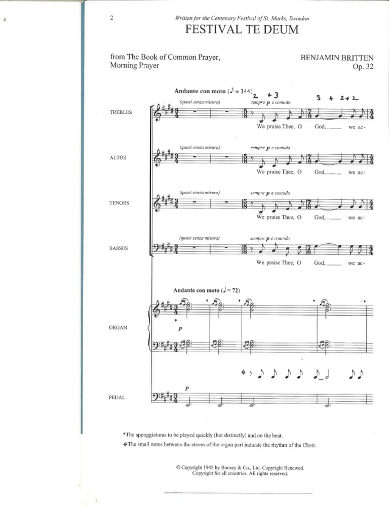 Britten Te Deum | PDF