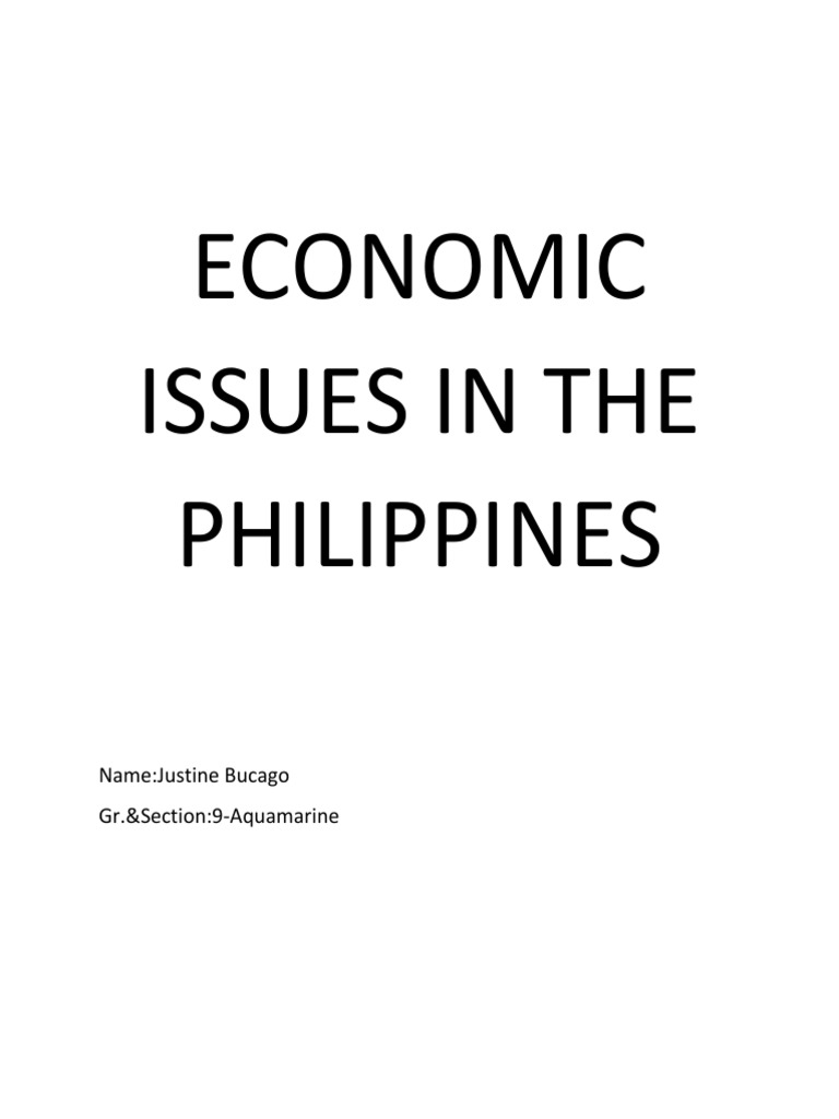 Economic Challenges in the Philippines | PDF | Science & Mathematics