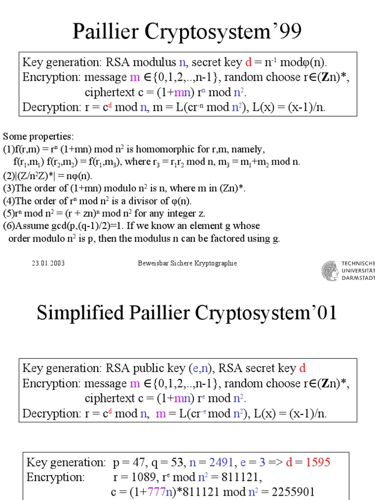 Paillier Cryptosystem'99: N N N N N | PDF | Security Engineering | Security