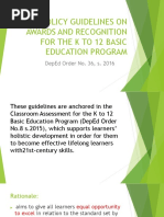 DO 36, S. 2016 - Depedtambayan - PH Policy Guidelines On Awards and ...