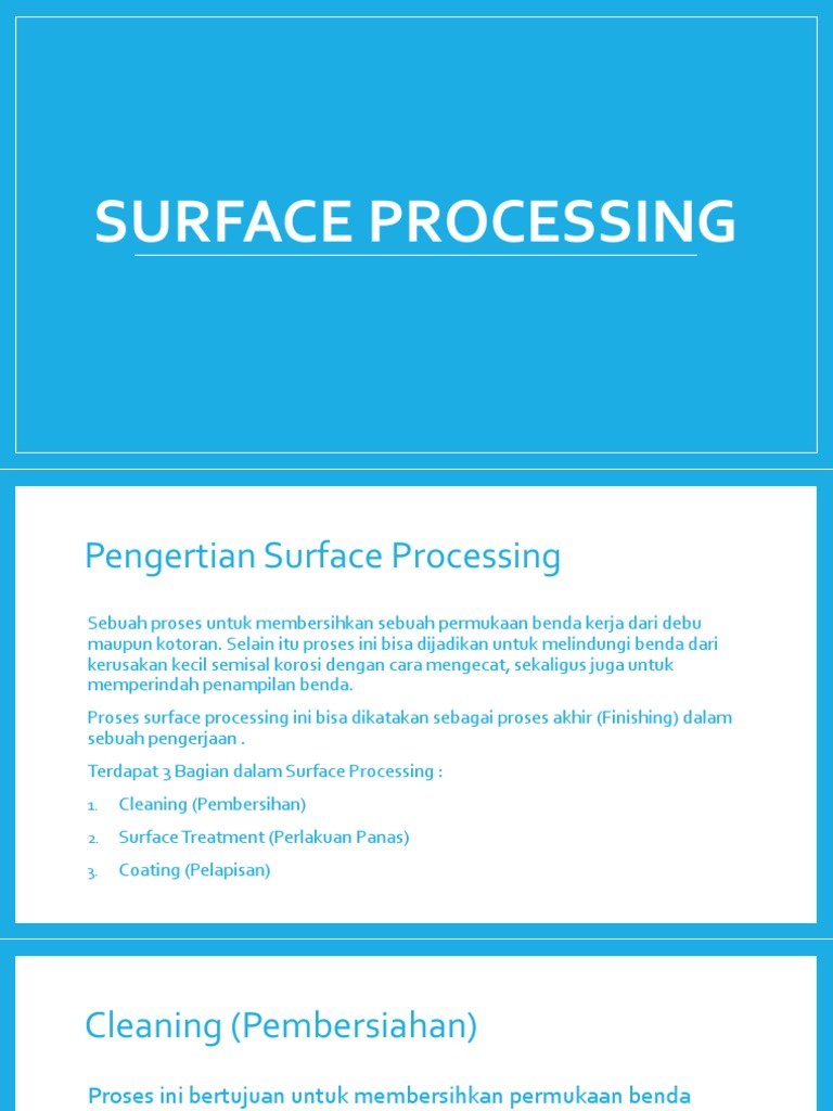 Proses dan Teknik Surface Processing | PDF | Teknologi & Rekayasa