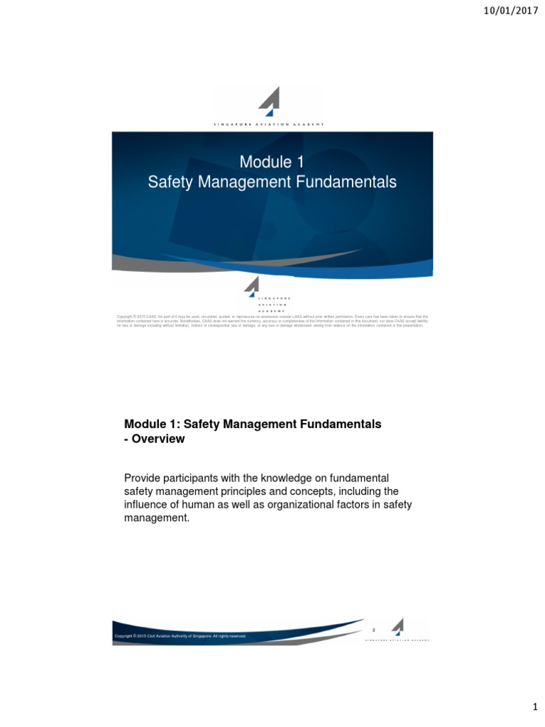 Module 1 - Safety Management Fundamental | PDF | Emergency Management ...