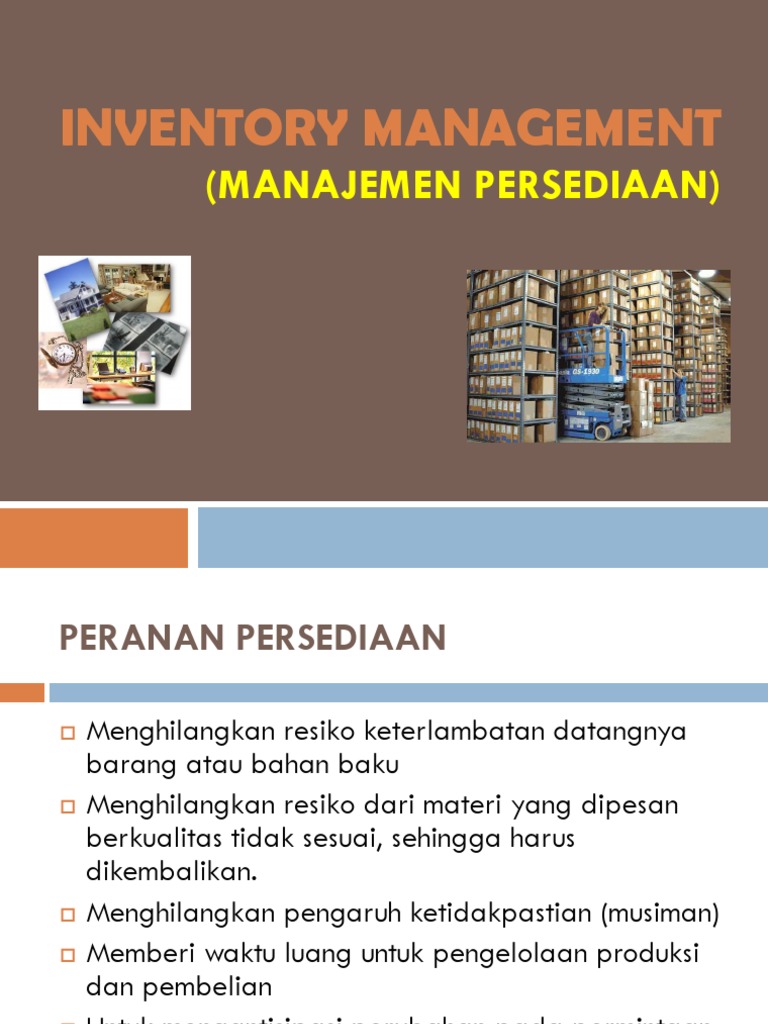 Panduan Manajemen Persediaan Efektif | PDF