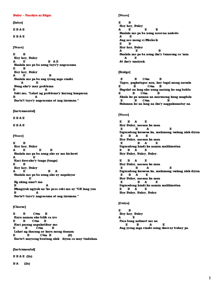 Parokya Song Book | PDF