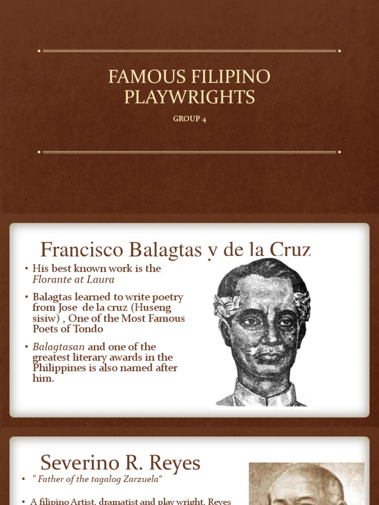 Notable Filipino Playwrights Overview | PDF | Art