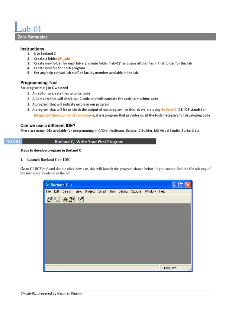 Computer Fundamental Lab Manual | PDF | Integrated Development Environment | Computer Program