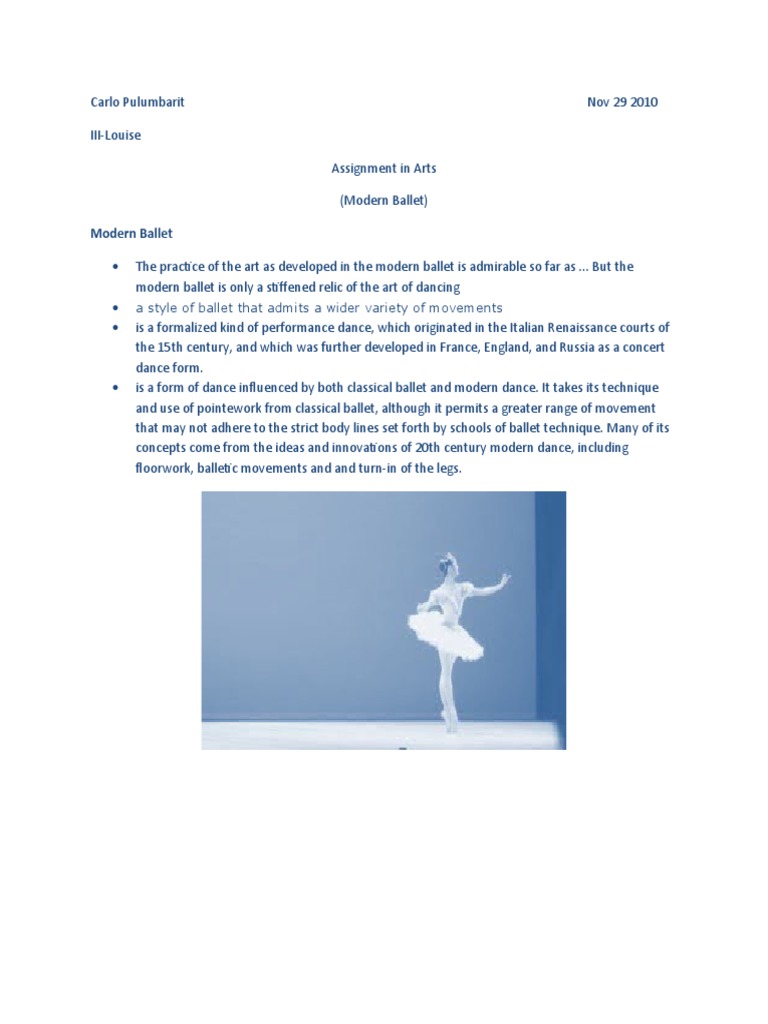 Arts Ballet | PDF | Social Science