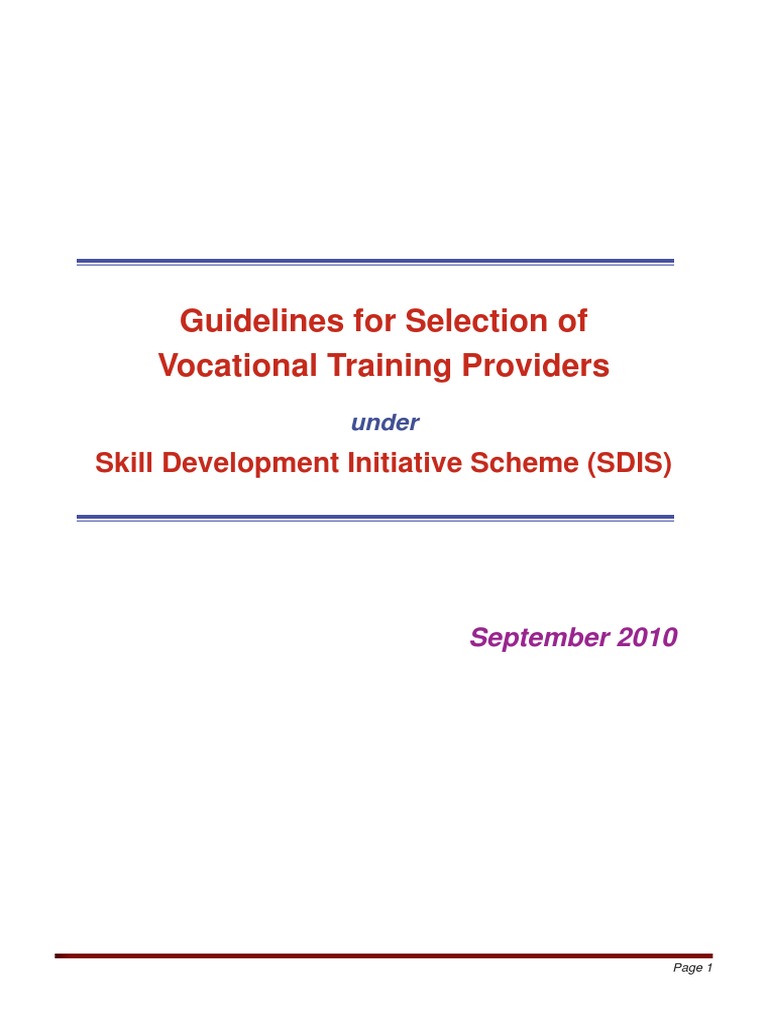 VTP Selection Guidelines 2023 | PDF | Vocational Education | Strategic ...