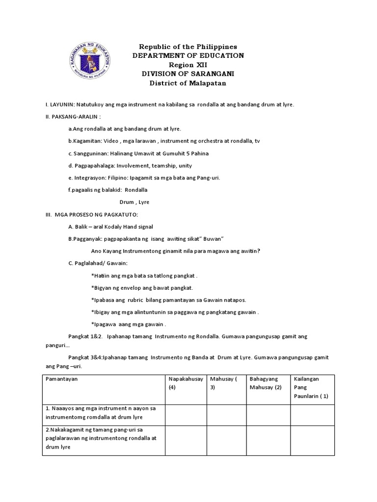 Letlet Lesson Plan | PDF