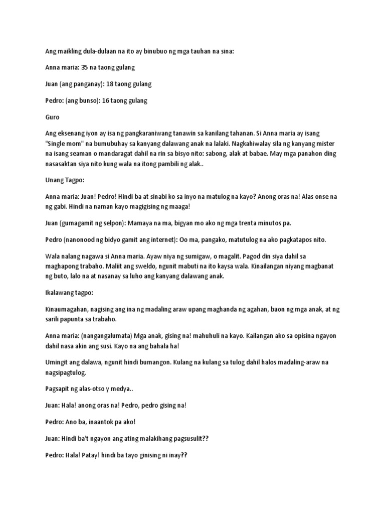 Ang Maikling Dula | PDF