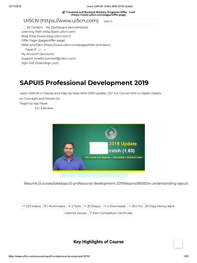 Learn SAPUI5 Online With 2019 Update PDF | PDF | Booting | Model–View–Controller