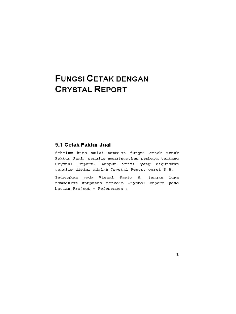 Petunjuk Crystal Report | PDF