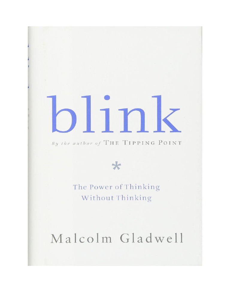Blink - The Power of Thinking Without Thinking PDF | PDF | Facial ...