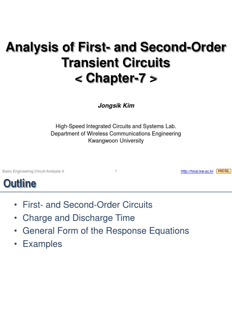 Ch7 Analysis+of+First +and+second Order+Transient+Circuits | PDF ...