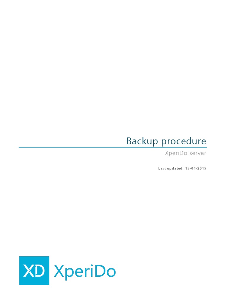 XperiDo Server Backup Procedure | PDF | Backup | Databases