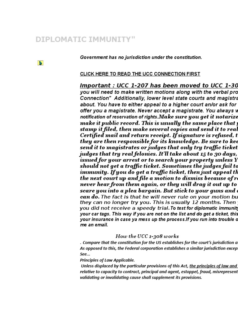 Diplomatic Immunity | PDF | Plea | Whisky