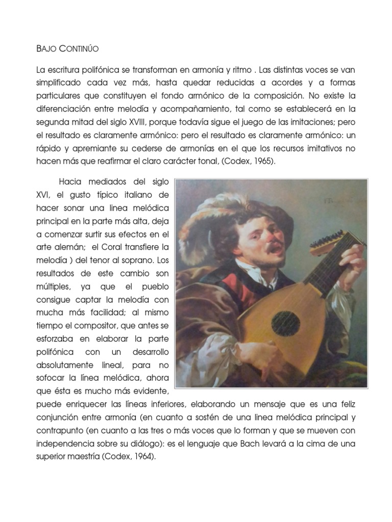 Bajo Continuo y Cifrado Barroco | PDF | Armonía | Melodía
