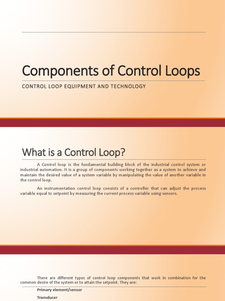 Control Loop Components Guide | PDF | Programmable Logic Controller ...