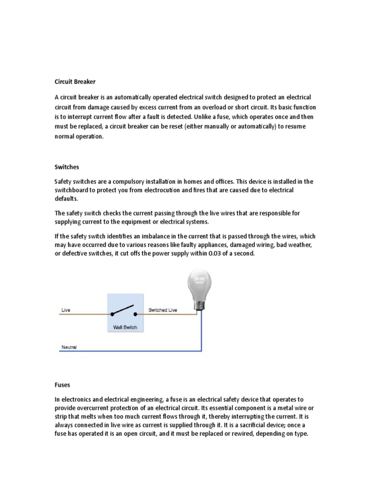 Safety Features Physics Olevel | PDF | Insulator (Electricity) | Fuse ...
