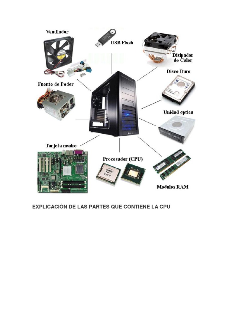 Explicación de Las Partes Que Contiene La Cpu | PDF | Periférico ...