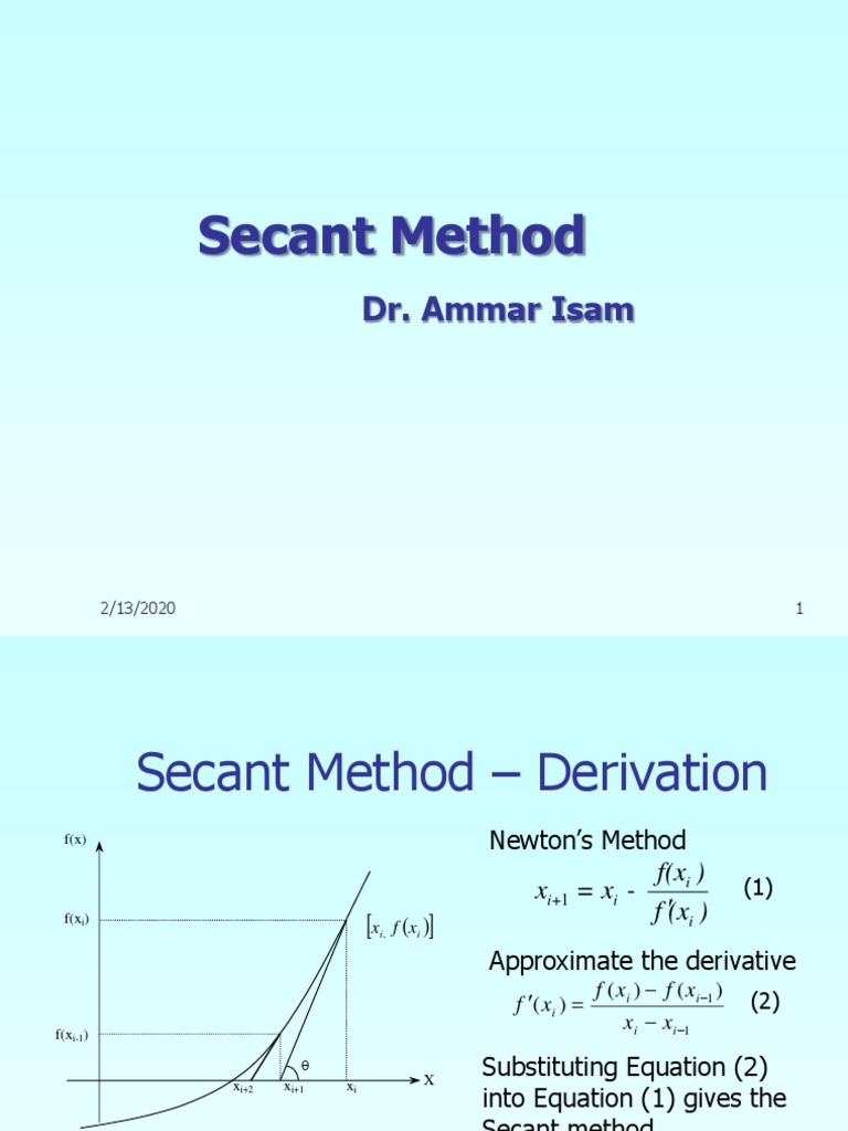Secant Method | PDF | Areas Of Computer Science | Mathematical Analysis