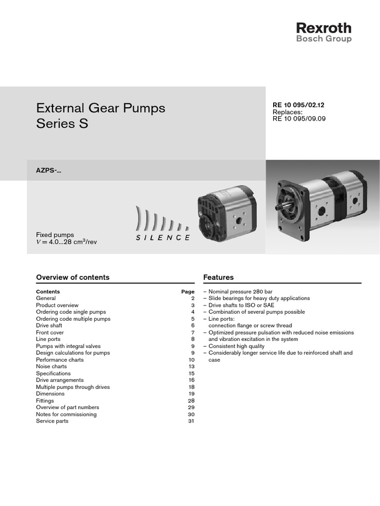 Rexroth Gear Pump Catalogue Pdf - Catalog Library