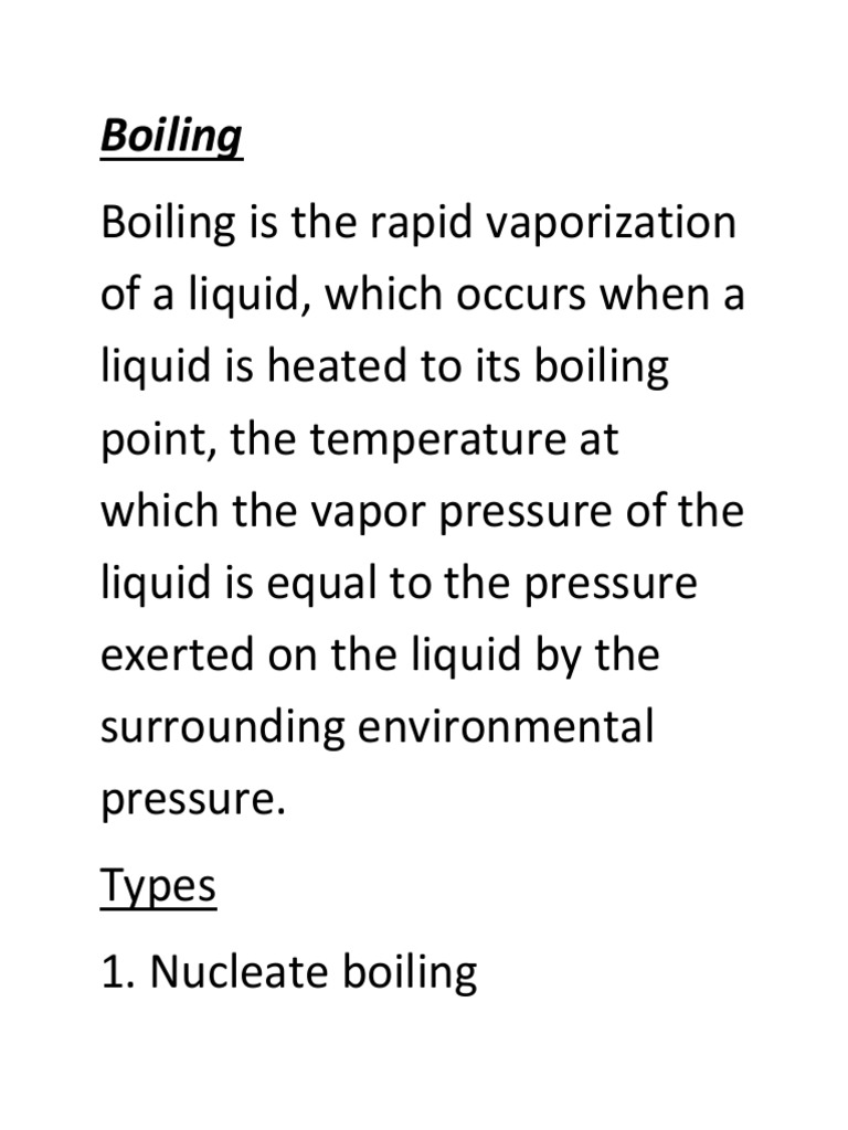 Boiling Different Types | PDF
