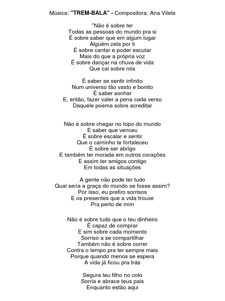 I.T- MÚSICA- TREM BALA. pdf.pdf | Sílaba | Felicidade e autoajuda