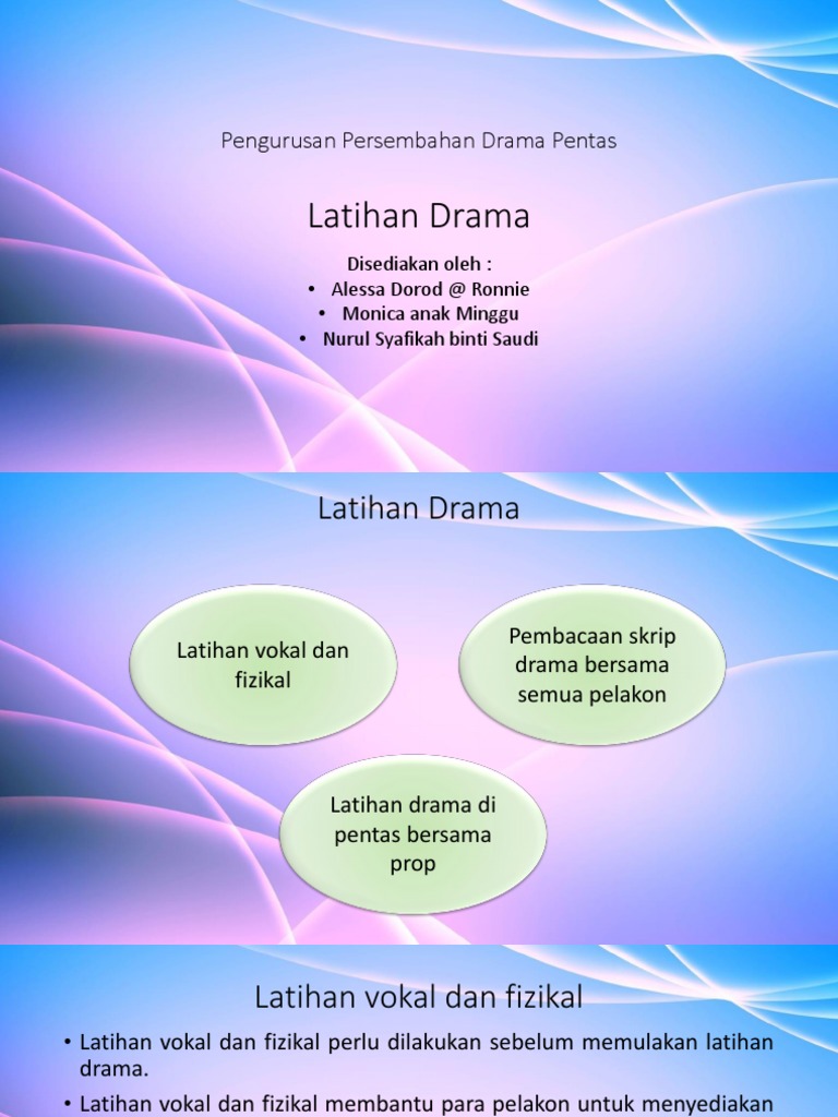 Pengurusan Persembahan Drama Pentas - Latihan | PDF