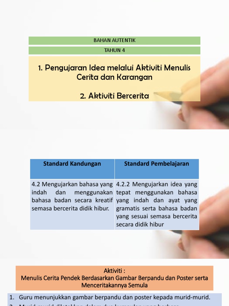 Pembelajaran Autentik Tahun 4 | PDF | Seni & Disiplin Bahasa | Kajian ...